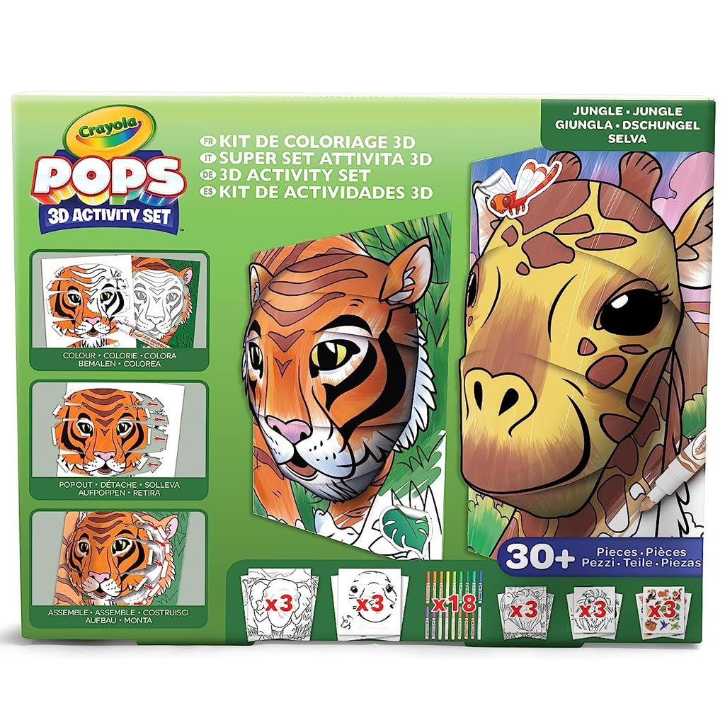 Crayola POPs 3D carte de colorat interactivă - Jungle cumpăra Jucariishop