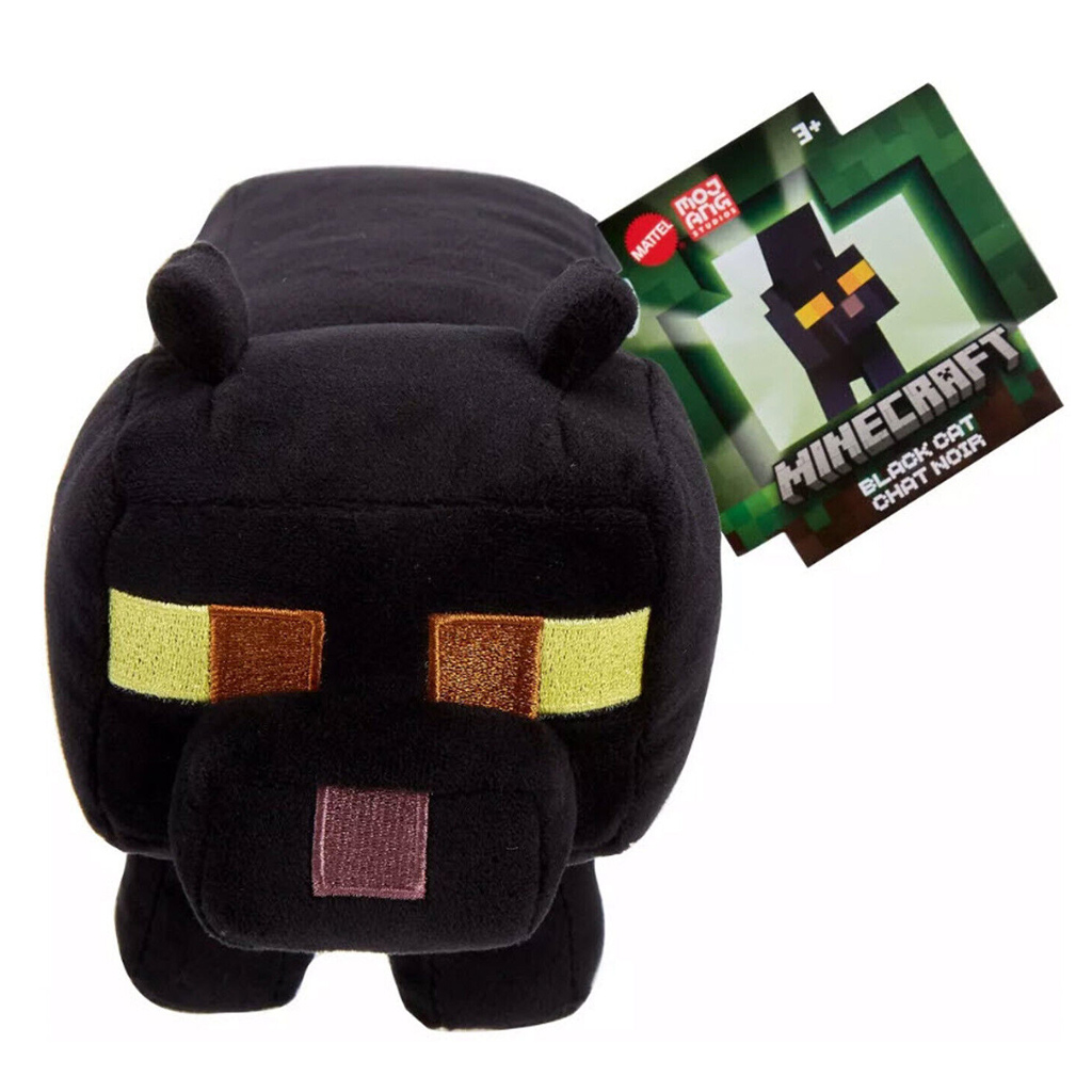 Minecraft Figurină de pluș Pisică Neagră - Mattel cumpăra Jucariishop